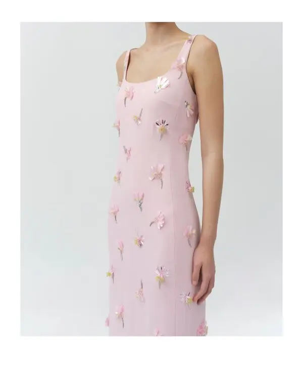 Simkhai Briella Floral Appliqué Gown - Daisy