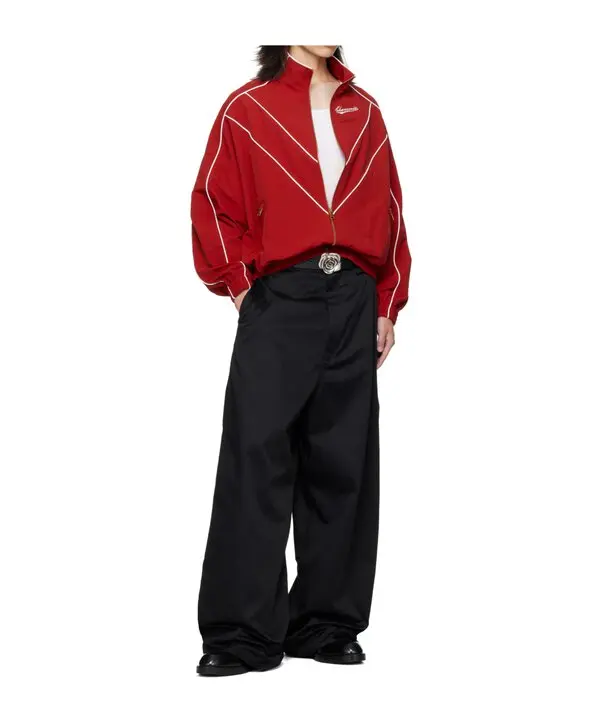 WILLY CHAVARRIA Wide-leg Trousers With Belt Loops And Tonal Stitching