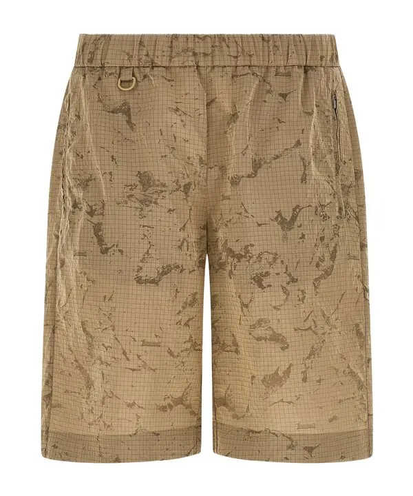 Herno Oversized Camouflage Bermuda Shorts - Beige