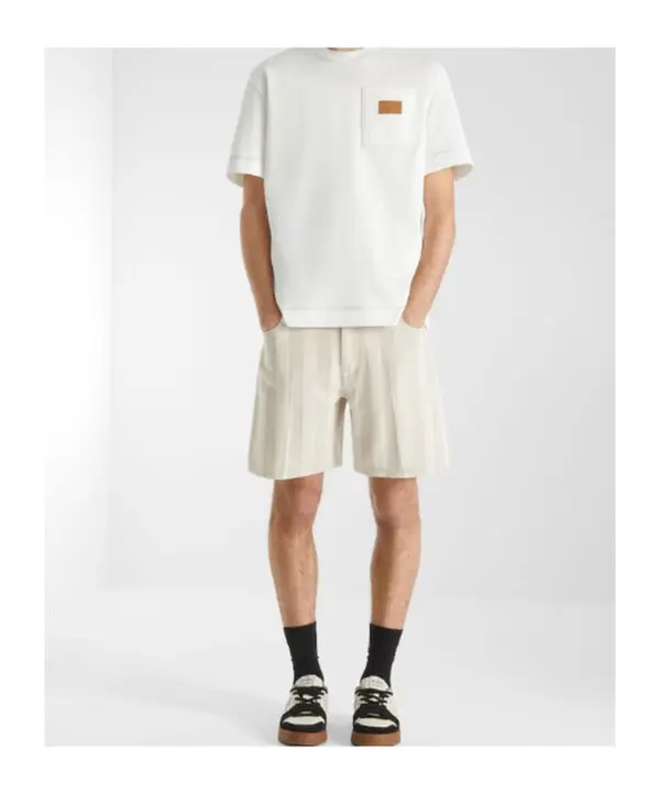 Fendi Striped Bermuda Shorts - Beige