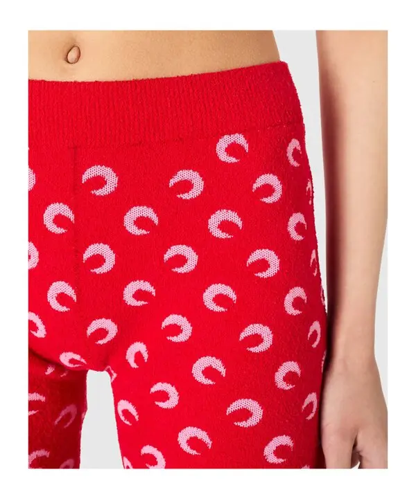 MARINE SERRE Moon Print Organic Cotton Bouclette Mini Shorts
