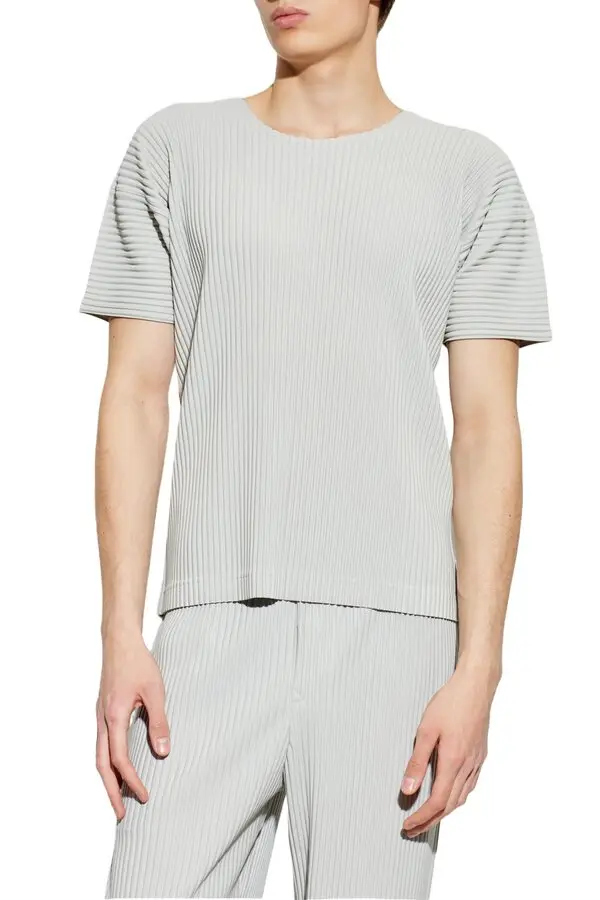 Issey Miyake Pleated T-shirt - White