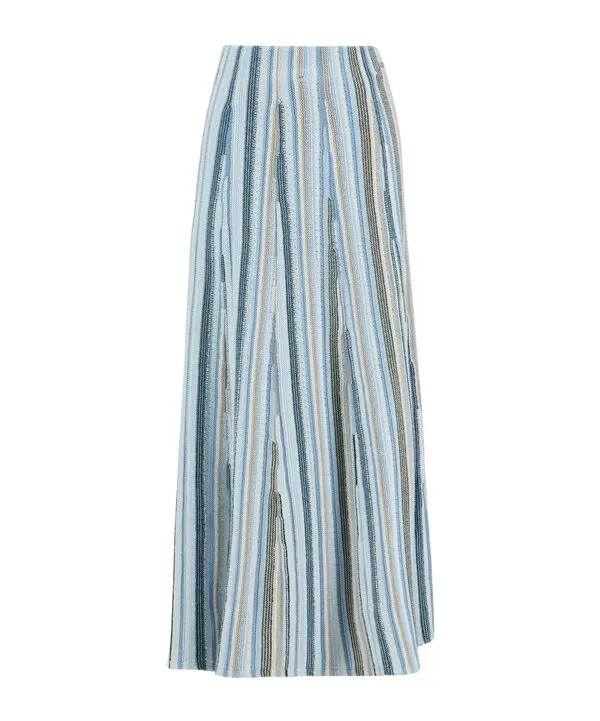 Barbour Josie Knitted Stripe Midi Skirt