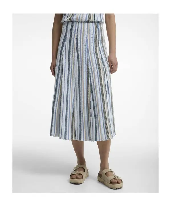 Barbour Josie Knitted Stripe Midi Skirt