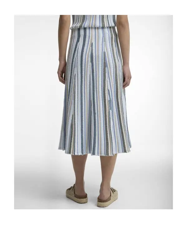 Barbour Josie Knitted Stripe Midi Skirt
