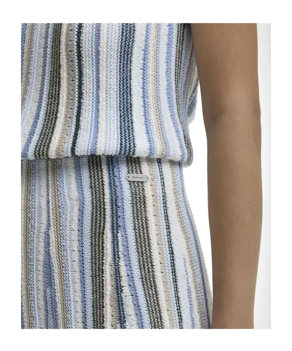 Barbour Josie Knitted Stripe Midi Skirt