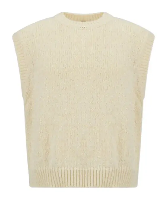 Herno Sleeveless Crew Neck Knitted Sweater - White