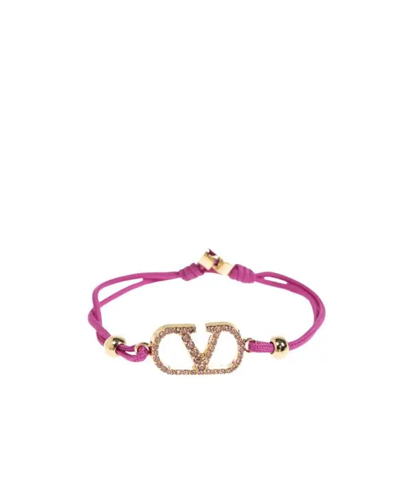 Valentino Garavani Vlogo Signature Crystal-embellished Bracelet - Purple