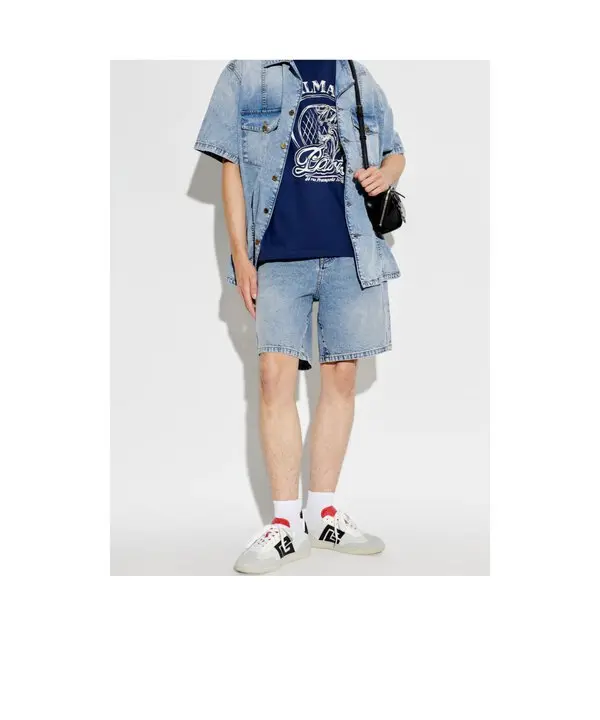 Balmain Logo Low-top Sneakers - Gray
