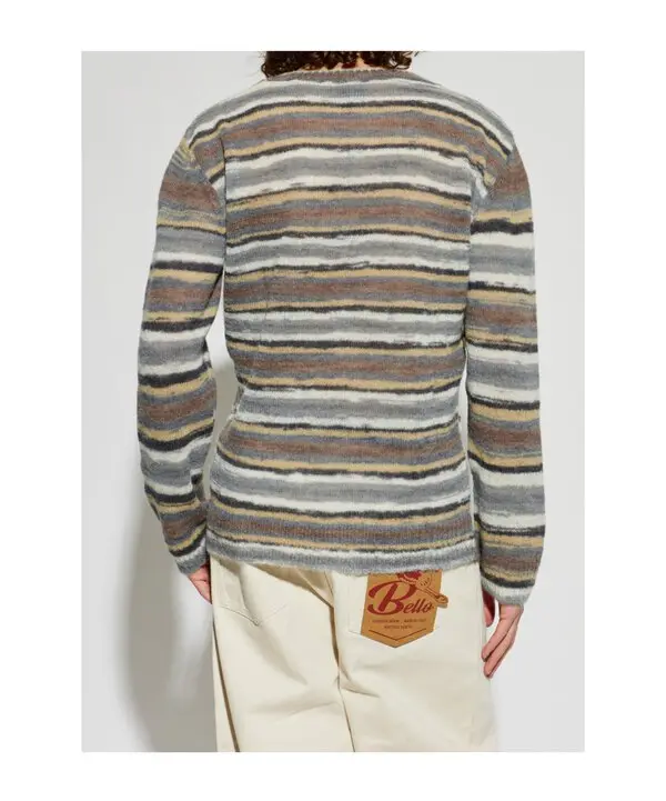 A.p.c. Brushed Striped Knitted Sweater