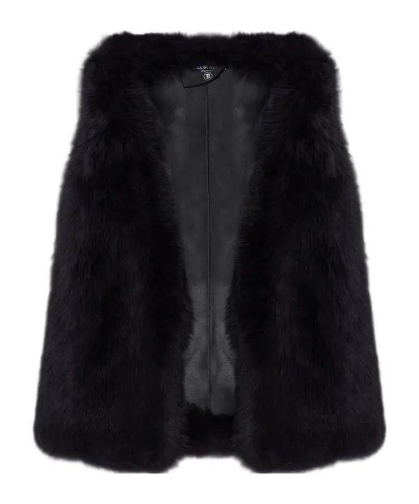 Balmain Sleeveless Fur Vest