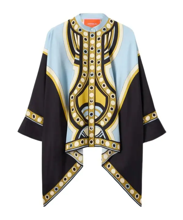 La DoubleJ Printed Blouse With Wide Sleeves