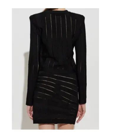 Balmain Buttoned Cardigan With Padded Shoulders