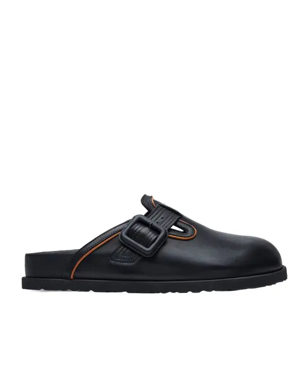 BIRKENSTOCK Buckle-fastening Leather Mules