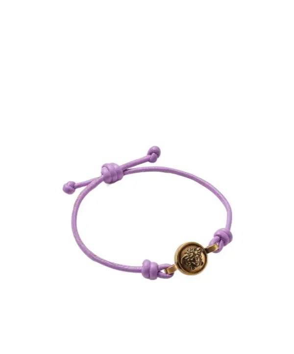 Versace Medusa Leather Bracelet - Lilac