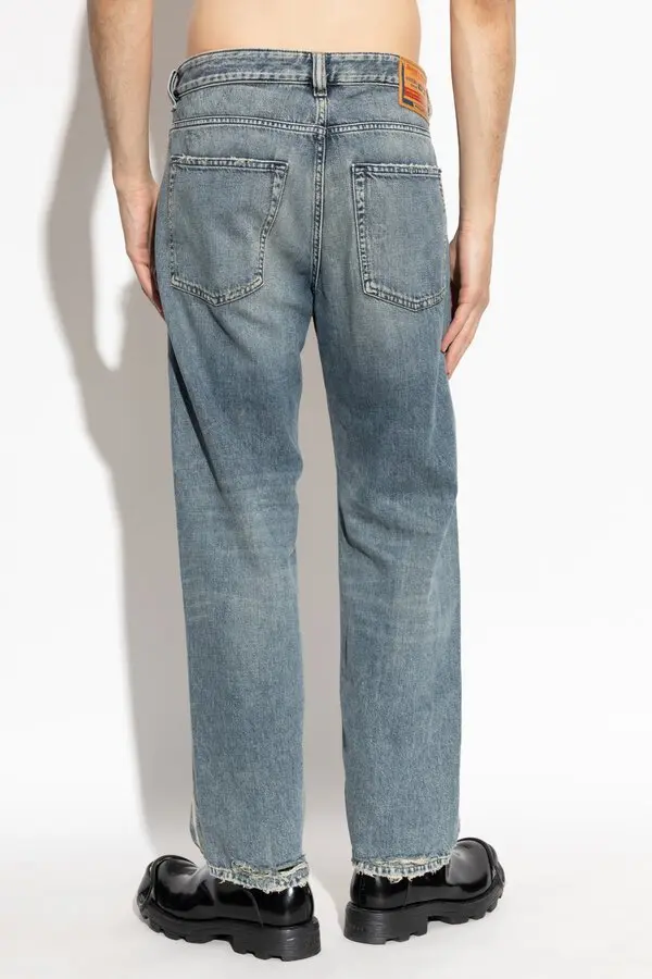 DIESEL® Belt Loop Distressed Jeans - Blue