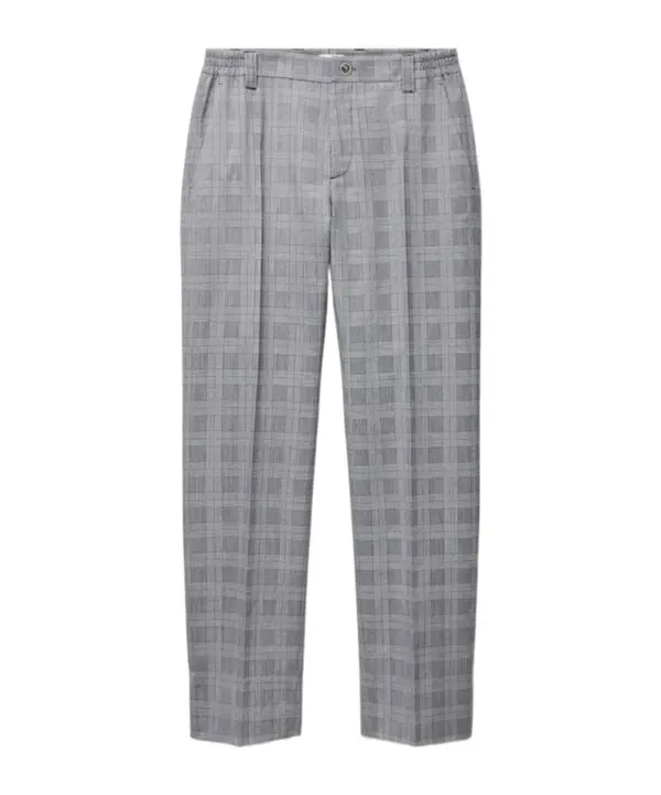 Versace Checked Tailored Pants - Gray