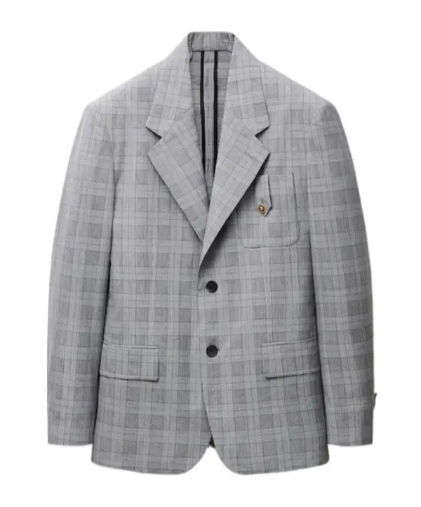 Versace Check Single-breasted Blazer