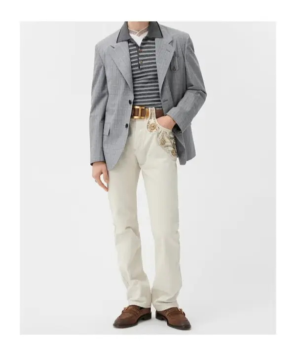 Versace Check Single-breasted Blazer