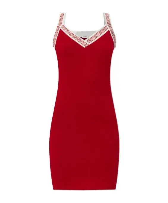 Versace Greca-jacquard Stretched Mini Dress