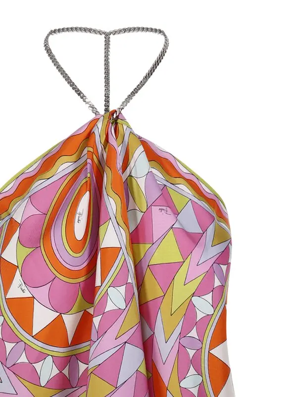 Emilio Pucci Manuba Printed Halterneck Top