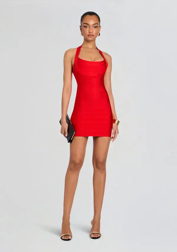 Retrofete Cassara Knit Mini Dress - Geranium