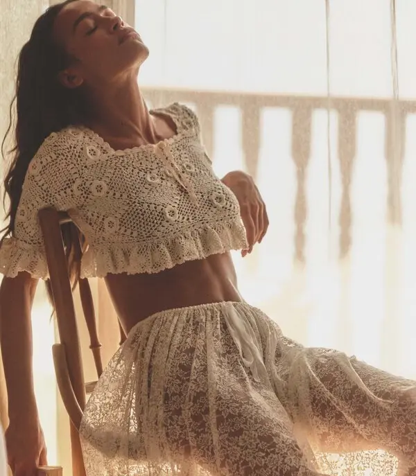DÔEN Zinnia Lace Skirt