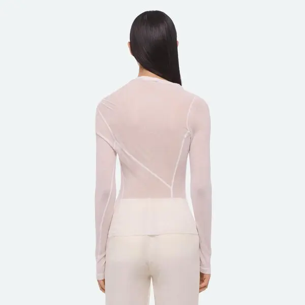 Helmut Lang Sheer Twisted Long-sleeve Top