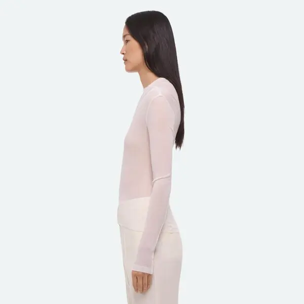 Helmut Lang Sheer Twisted Long-sleeve Top