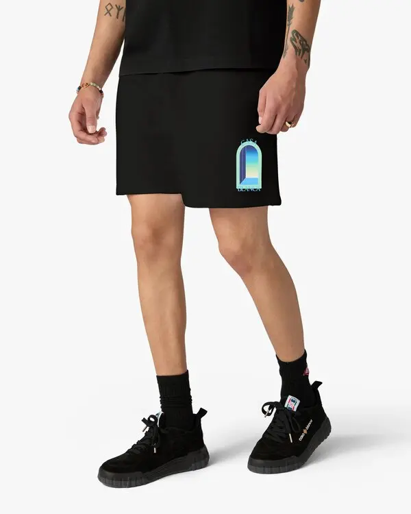 Casablanca Black & Mint L'arche Sweatshorts