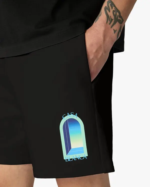 Casablanca Black & Mint L'arche Sweatshorts