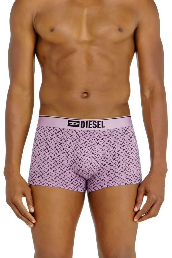 DIESEL® Three-pack Of Stretch Cotton Trunks With Monogram - Violet