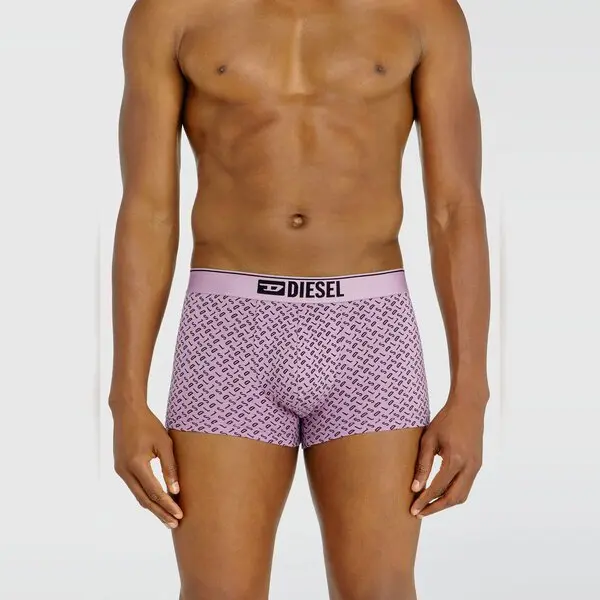 DIESEL® Three-pack Of Stretch Cotton Trunks With Monogram - Violet