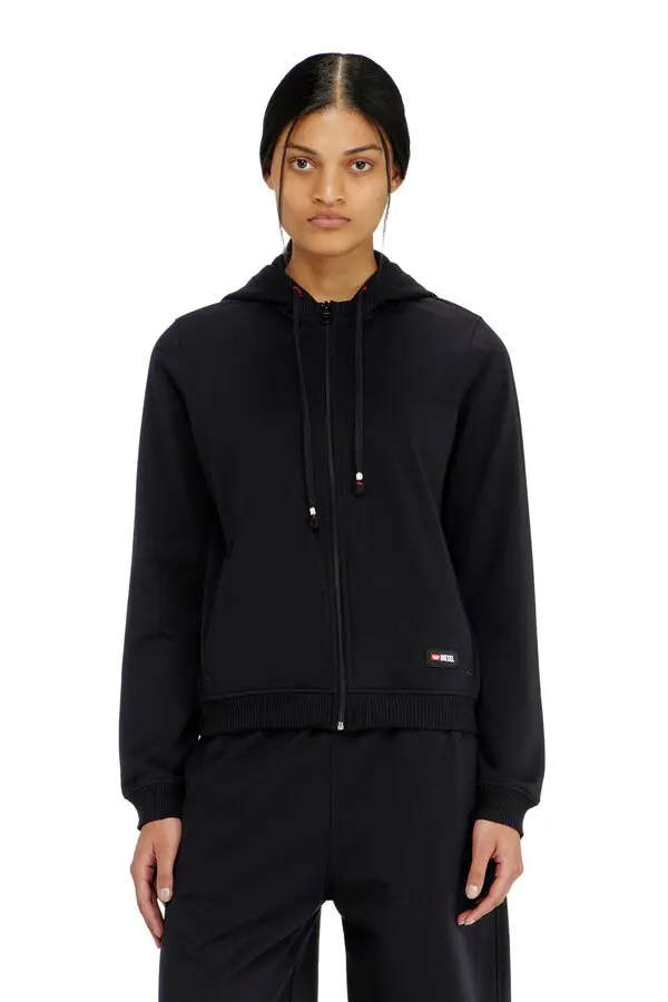 DIESEL® Zip-up Hoodie In Peached Cotton Blend
