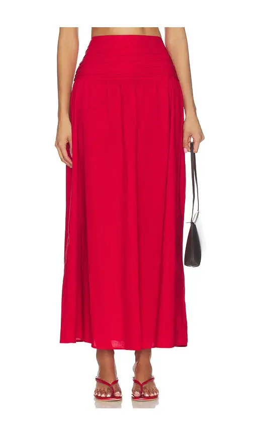 Peixoto Rowan Maxi Skirt - Red