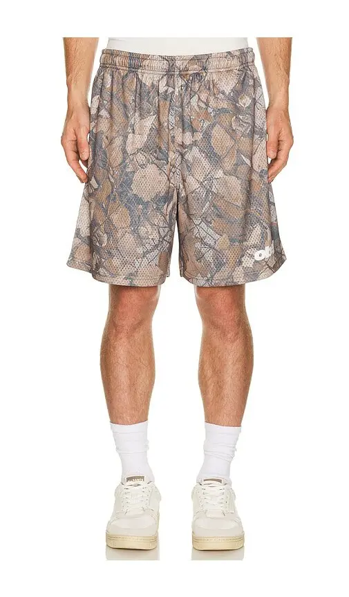 Obey Stanton Printed Mesh Shorts - Brown
