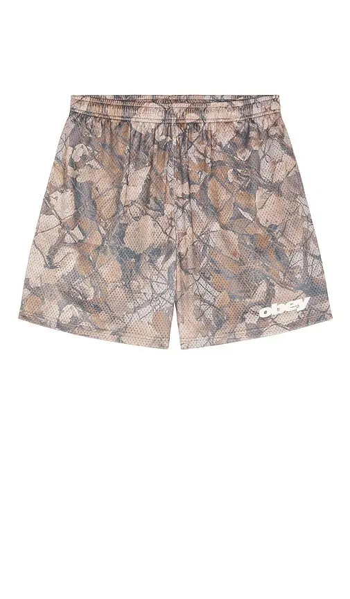 Obey Stanton Mesh Shorts With Drawstring Waistband