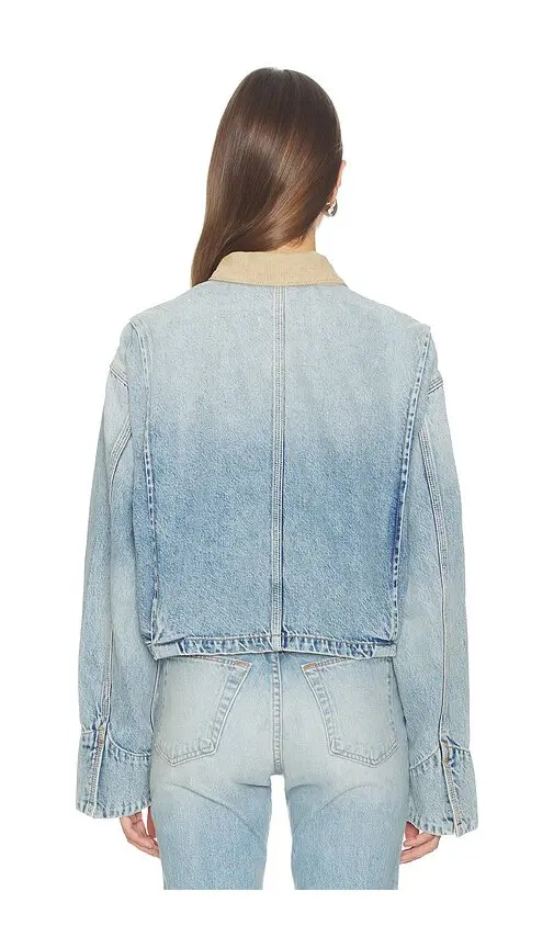 SLVRLAKE Connor Cropped Worker Jacket - Blue