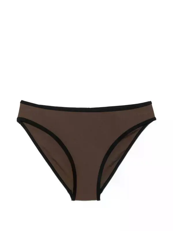 TOTEME Contrast-trim Bikini Bottoms - Brown