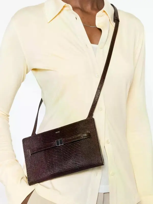 TOTEME Belted Lizard-effect Crossbody Bag
