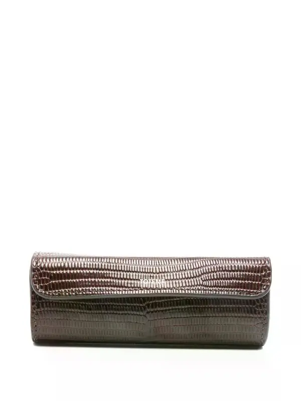 TOTEME Lizard-embossed Lipstick Case - Brown