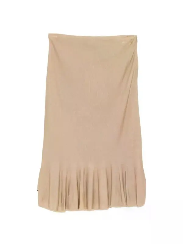 TOTEME Fluted Hem Knitted Midi Skirt