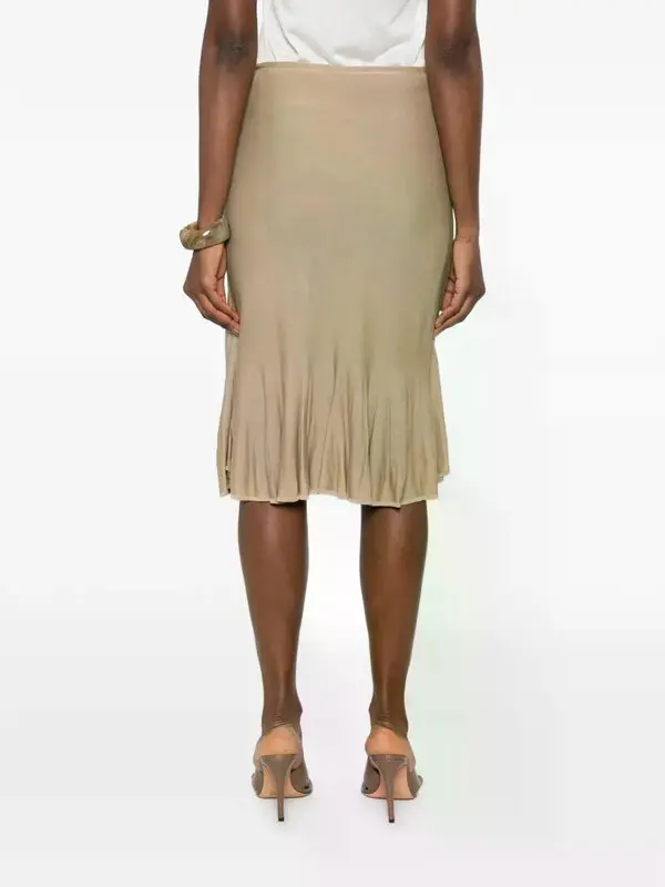 TOTEME Fluted Hem Knitted Midi Skirt