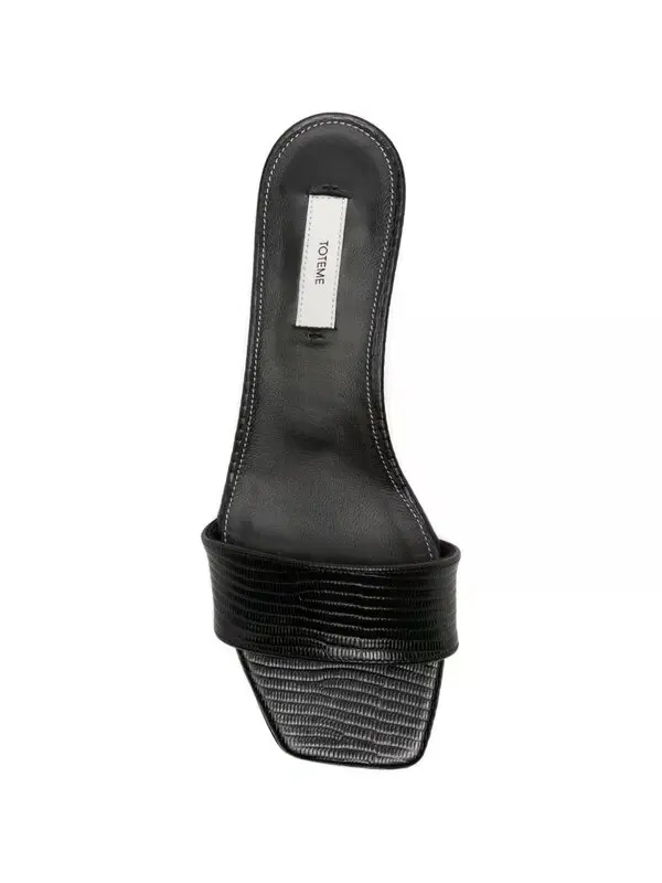 TOTEME Lizard-embossed Bandeau Sandals