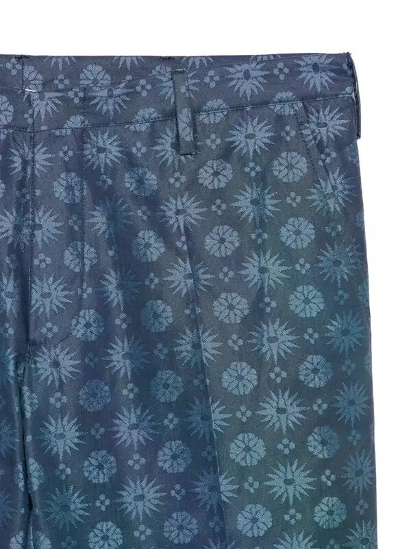 ROMEO GIGLI Jacquard Pattern Tailored Trousers