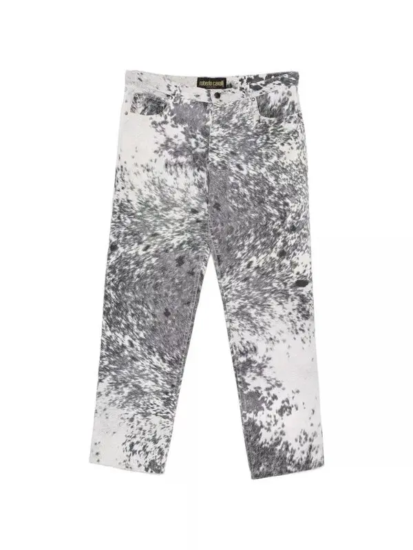 Roberto Cavalli 1990s Cow-print Trousers
