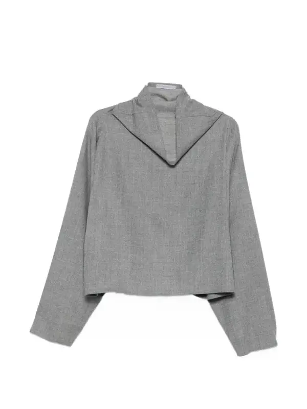 Alberta Ferretti Batwing Sleeve High-neck Top