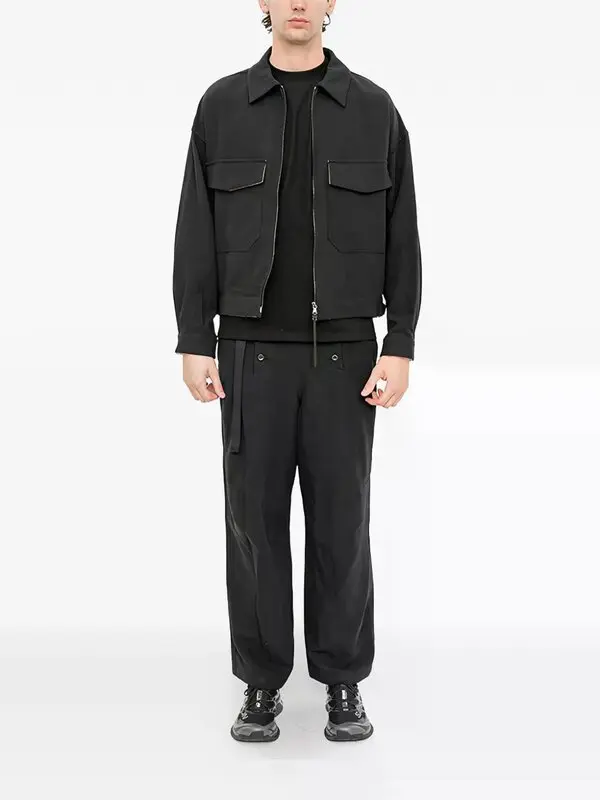 THE VIRIDI-ANNE Flap-pocket Bomber Jacket