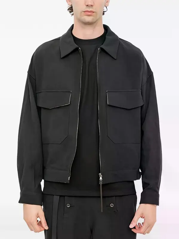 THE VIRIDI-ANNE Flap-pocket Bomber Jacket
