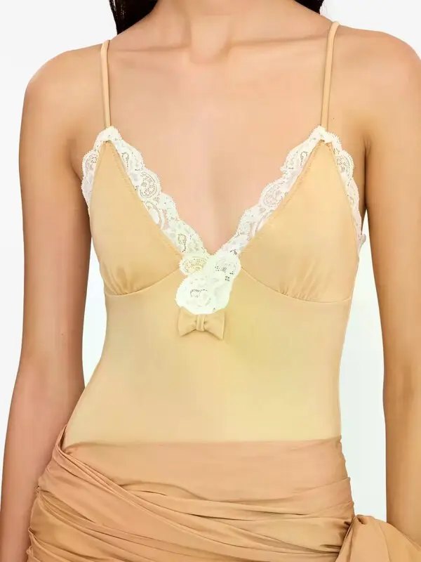 Chloé Lace-trim Bodysuit - Neutrals